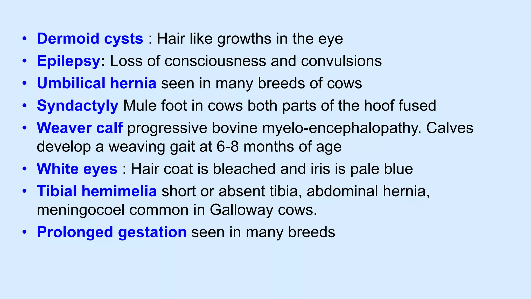 Vet obst lecture 4 Congenital fetal defects (teratology) | PPTX