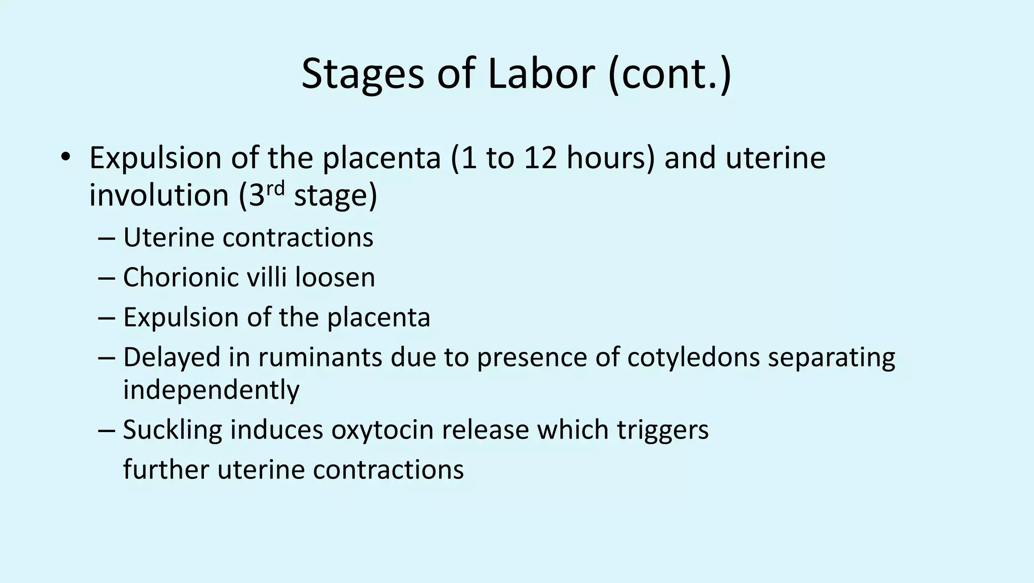 Vet obst lecture 5 Parturition in domestic animals | PPTX