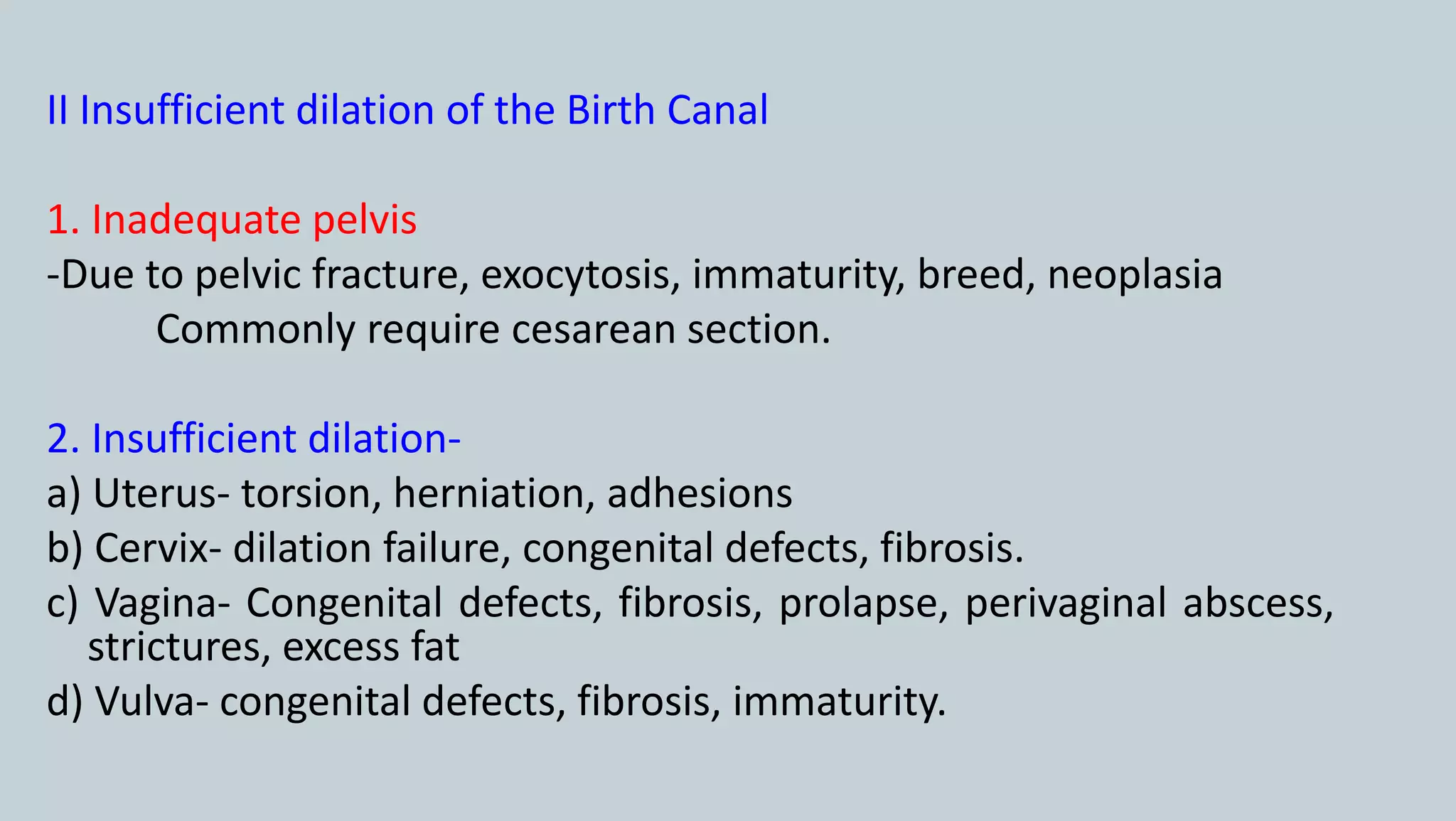 Vet obst lecture 7 Causes of dystocia in farm animals | PPTX