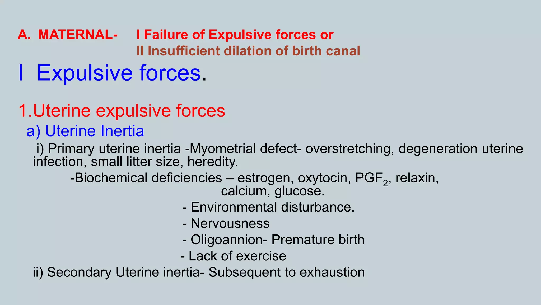 Vet obst lecture 7 Causes of dystocia in farm animals | PPTX