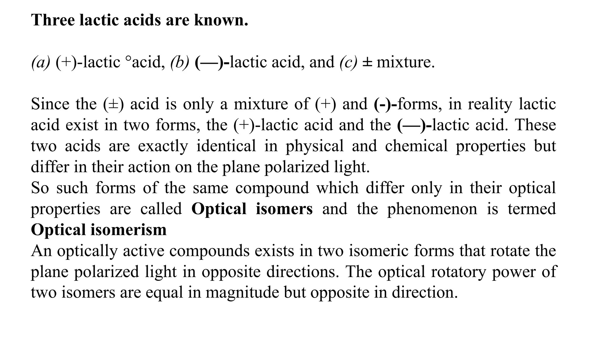 Optical isomerism JEE NEET NDA Olympiads | PDF