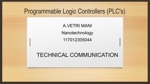 programmable logic controller | PPT