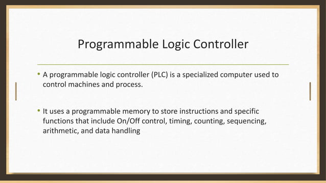 programmable logic controller | PPT