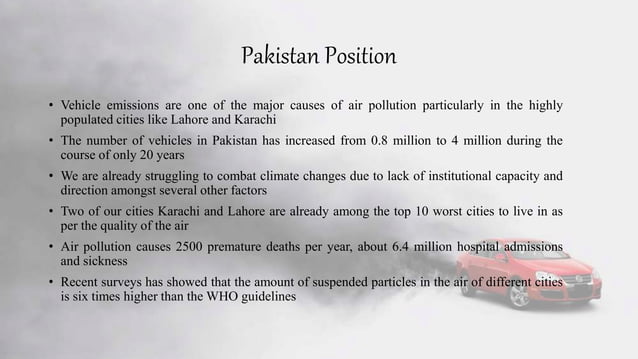 Vehicle Emission Testing Stations in Pakistan | PPTX | Automotive ...