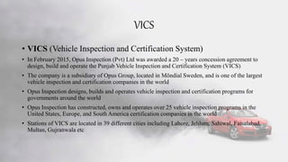Vehicle Emission Testing Stations in Pakistan | PPTX
