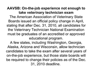 Vet Tech Licensing | PPT