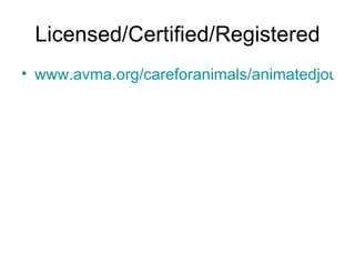 Vet Tech Licensing | PPT