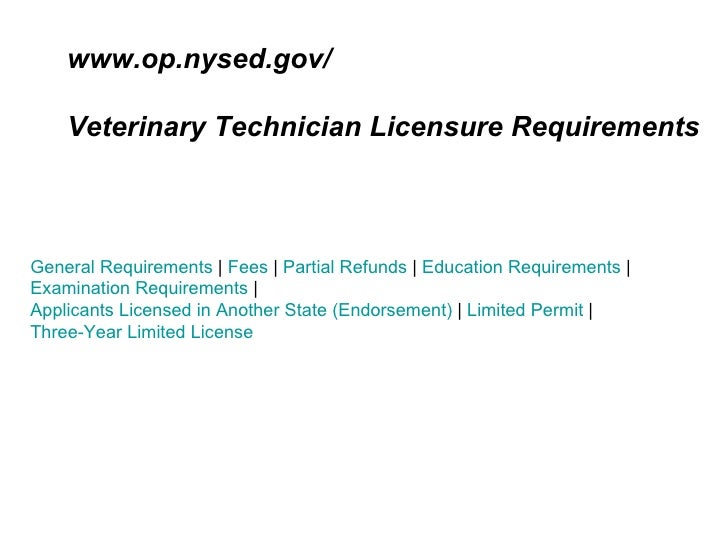 Vet Tech Licensing
