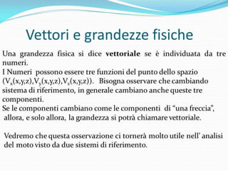 Vettori e cinematica | PPTX