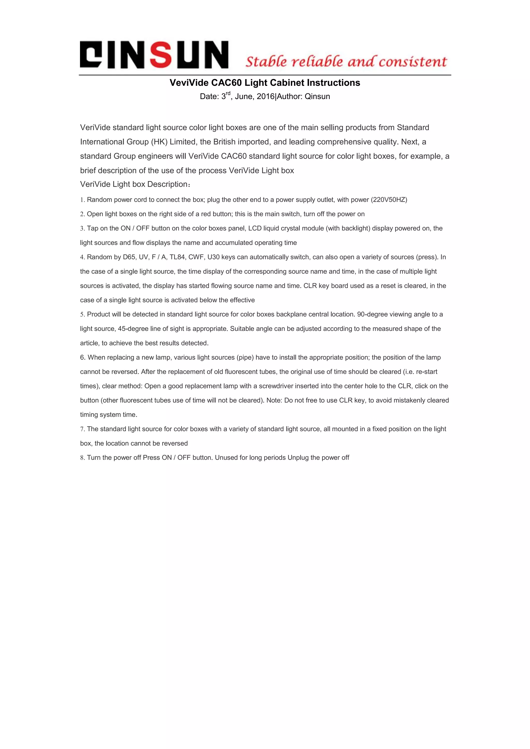 Vevi vide cac60 light cabinet instructions | PDF