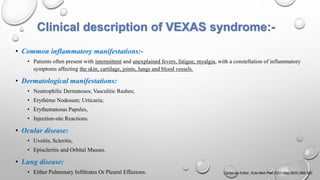 VEXAS syndromes , a diagnostic Puzzlepptx | PPTX