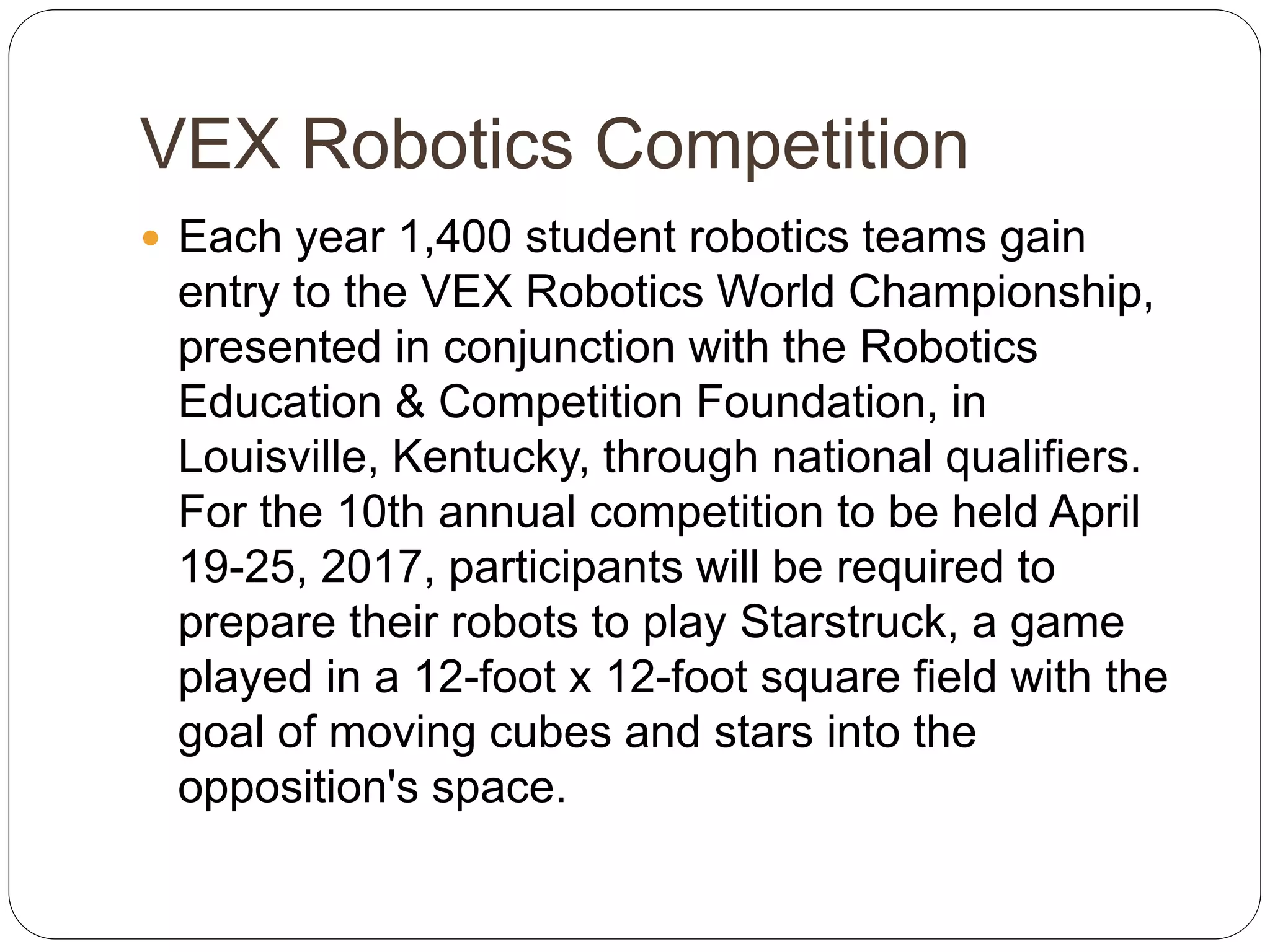 VEX Robotics Competition | PPTX