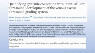 Venous Excess Ultrasound Score For venous congestion | PPTX