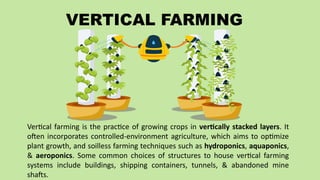 PRESENTATION ON VERTICAL FARMING SOA UNIVERSITY | PPTX