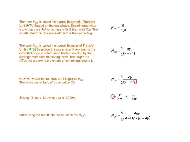 packed absorption and stripping column | PPT | Chemistry | Science
