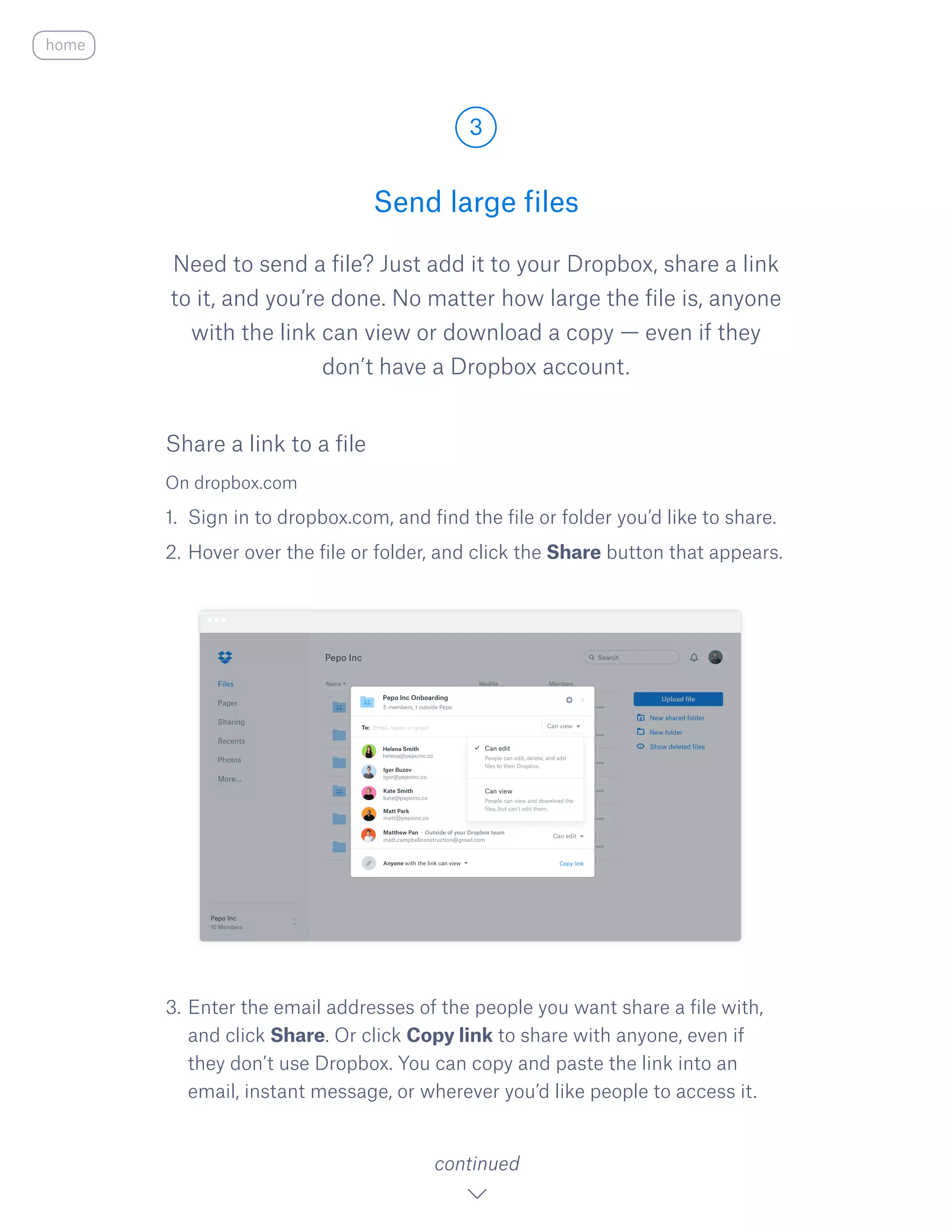 Get started with dropbox | PDF