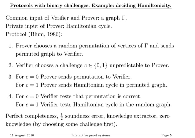 Interactive Proof Systems Ppt 