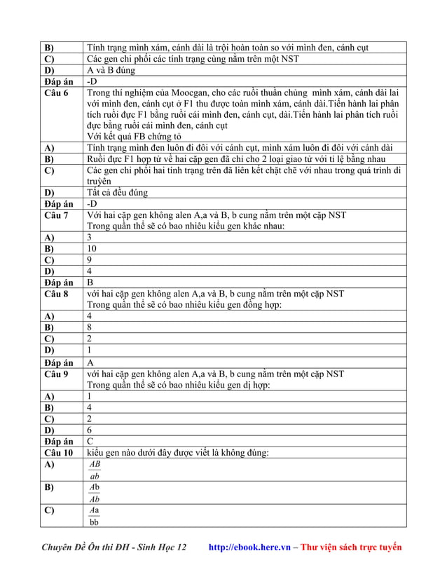 Liên kết gen | PDF