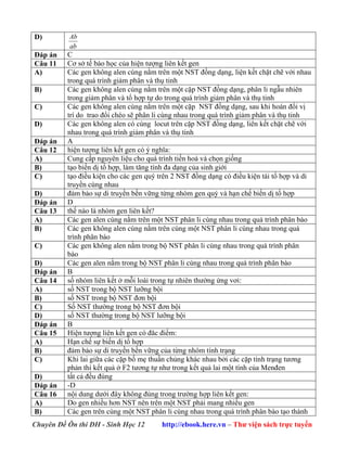 Liên kết gen | PDF