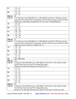 Liên kết gen | PDF