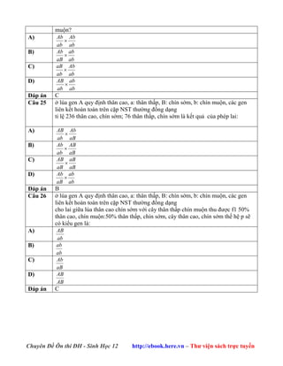 Liên kết gen | PDF