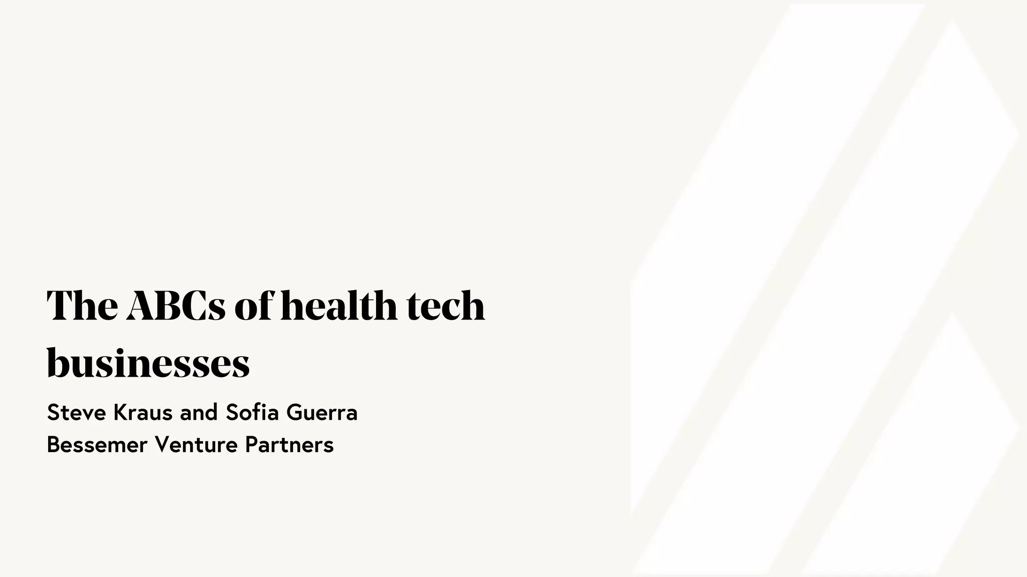 The ABCs of health tech businesses | PDF