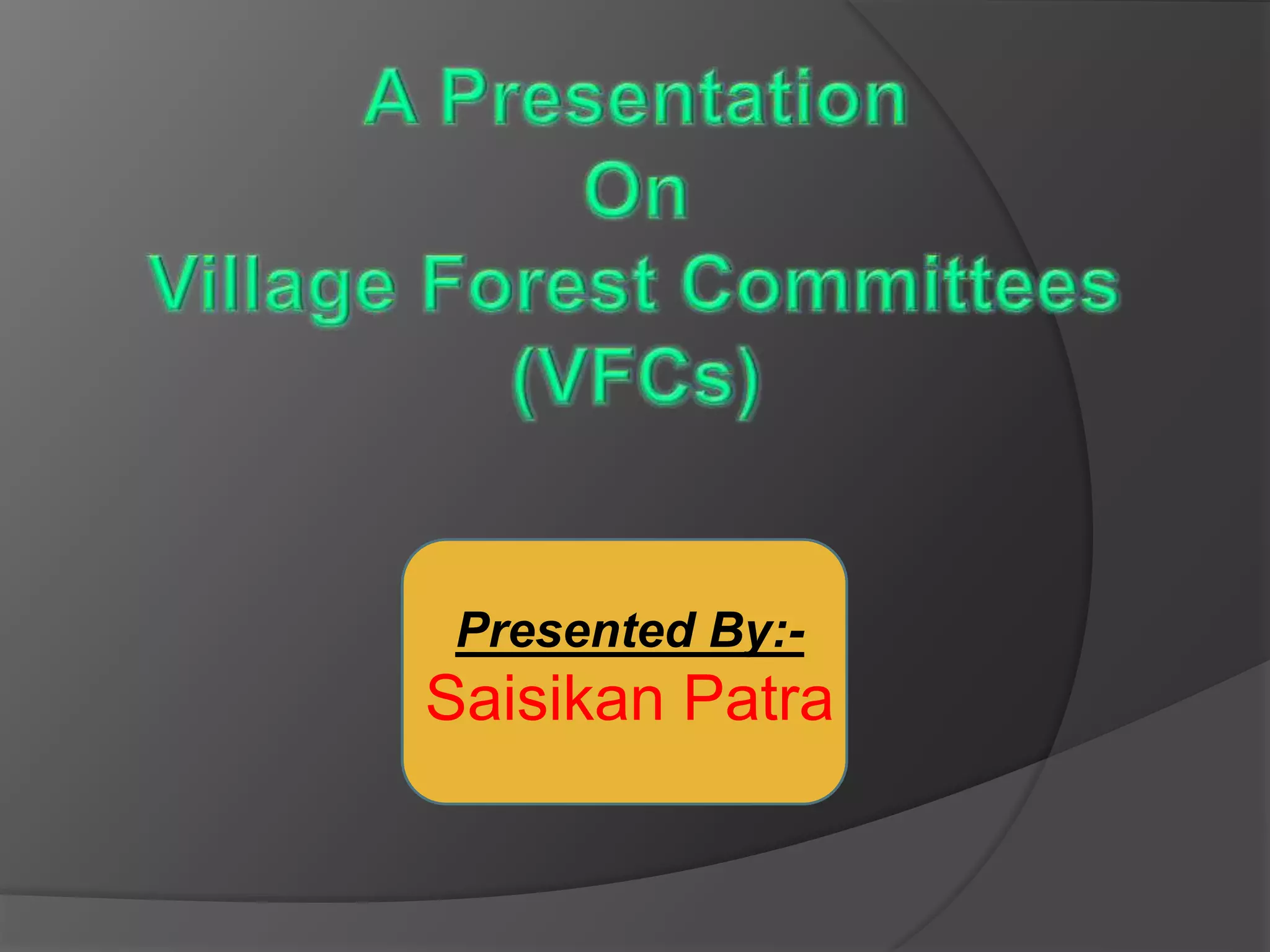Village forest communities | PPTX