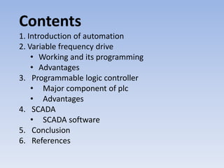 automation,vfd,plc,scada overview | PPTX