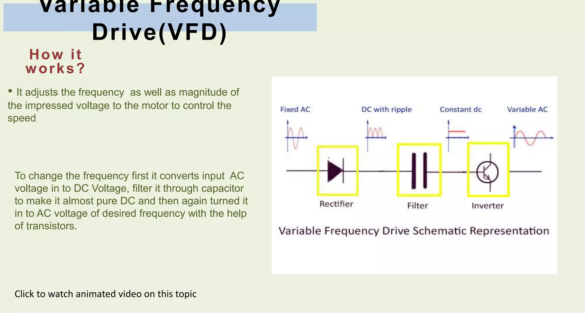 Vfd (Variable Frequency Drive) | PPTX