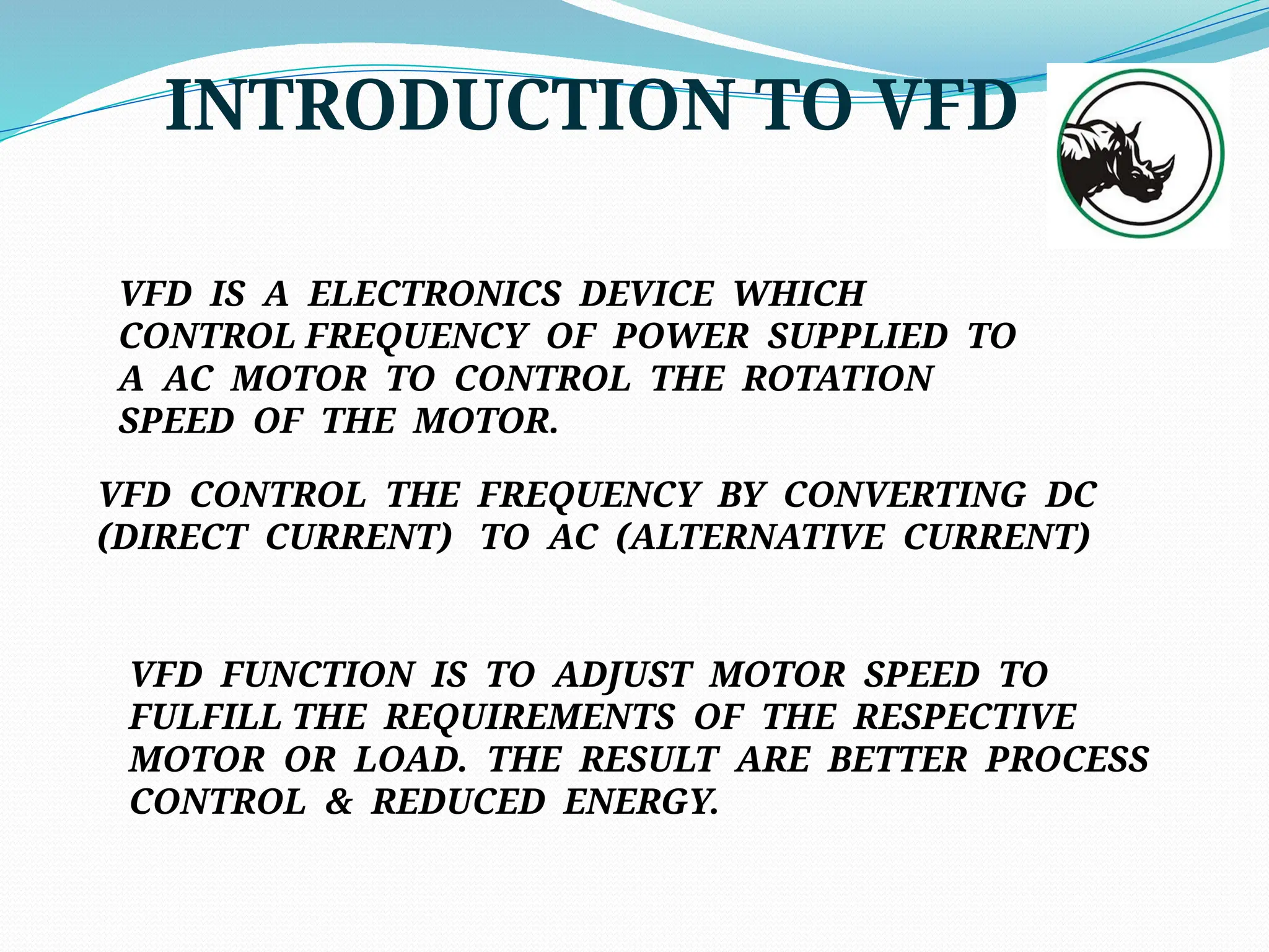 VFD working principle & activities with diagram | PPTX