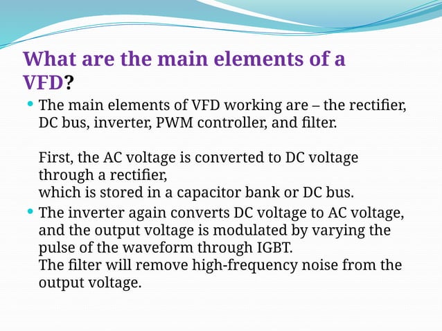 VFD working principle & activities with diagram | PPTX