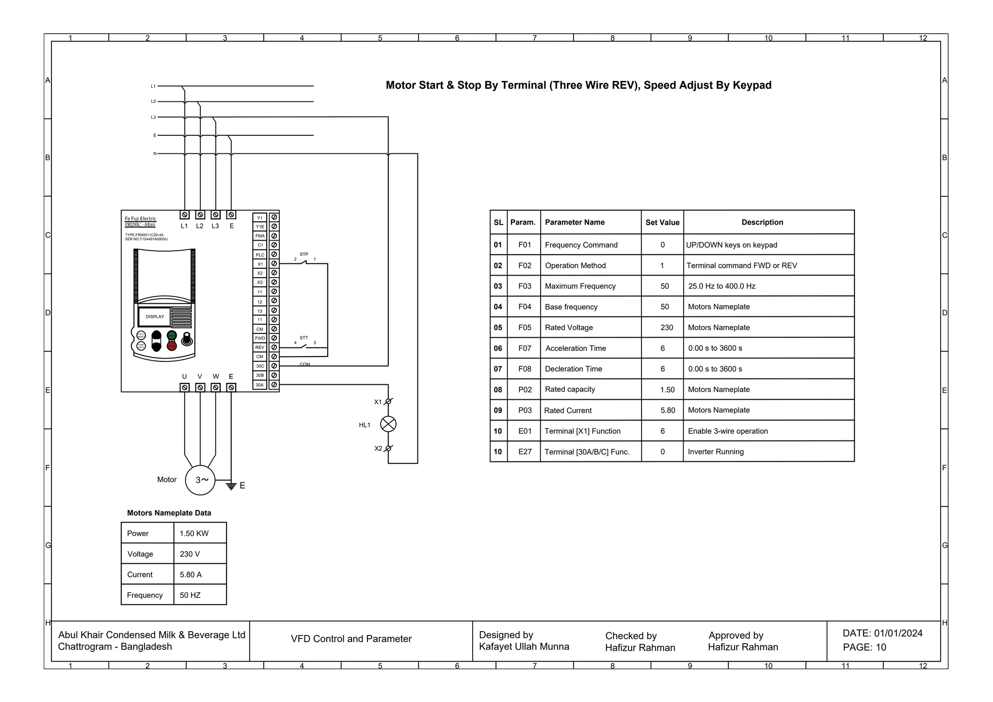 vfd diagram and control diagram with connection | PPT