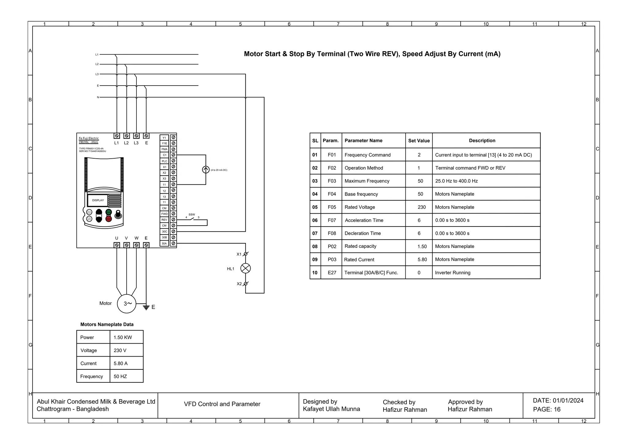 vfd diagram and control diagram with connection | PPT