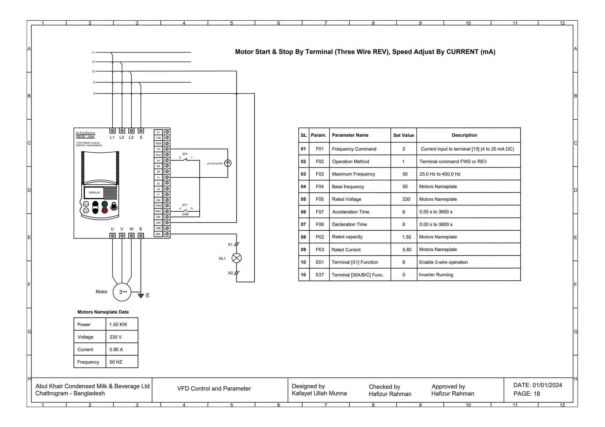 vfd diagram and control diagram with connection | PDF