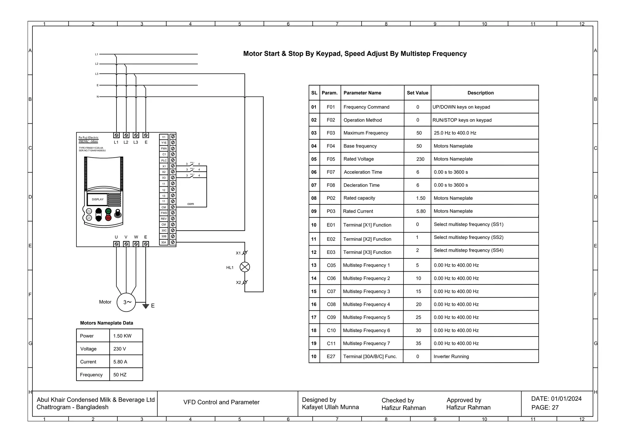 vfd diagram and control diagram with connection | PDF