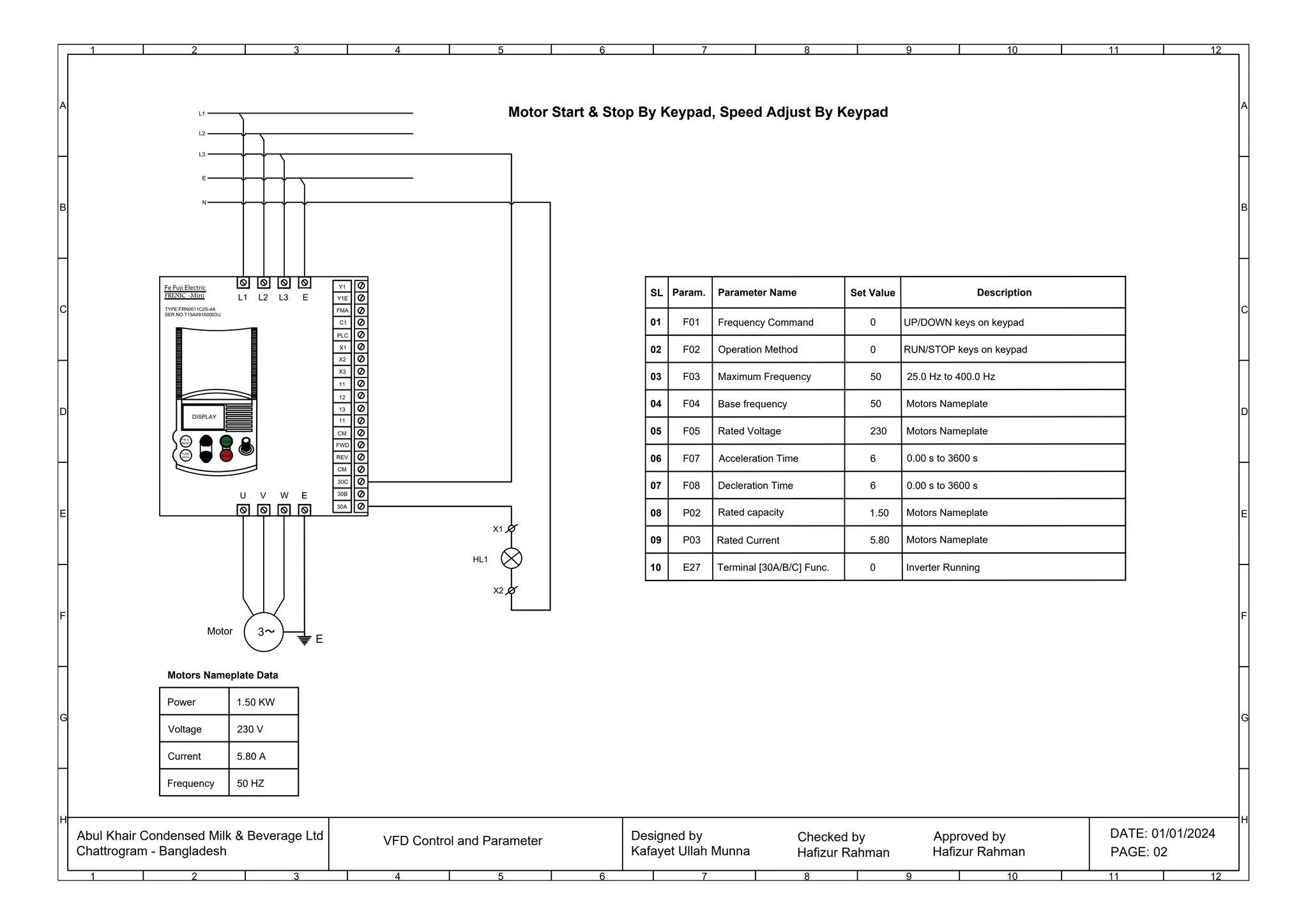 vfd diagram and control diagram with connection | PDF