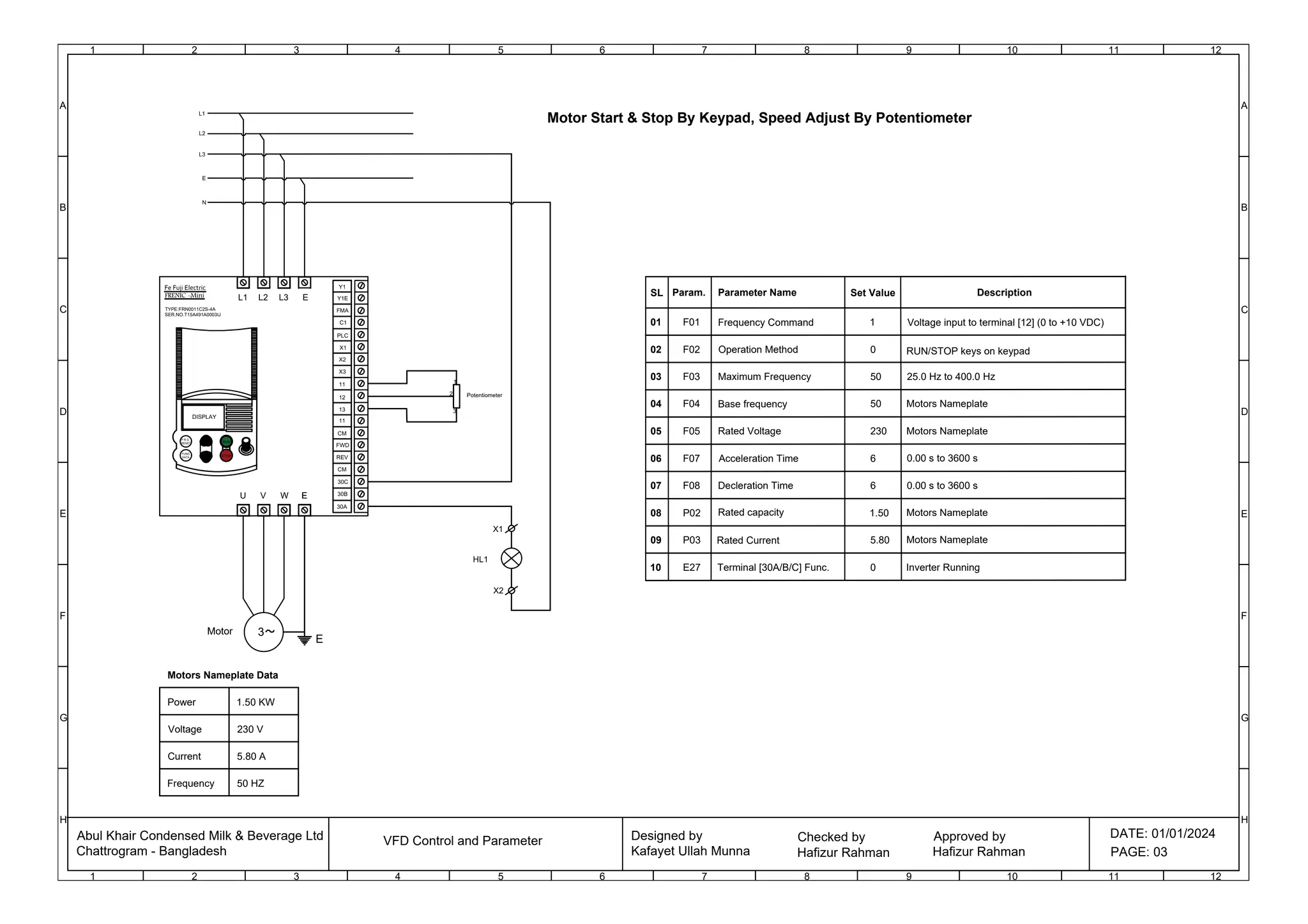 vfd diagram and control diagram with connection | PPT