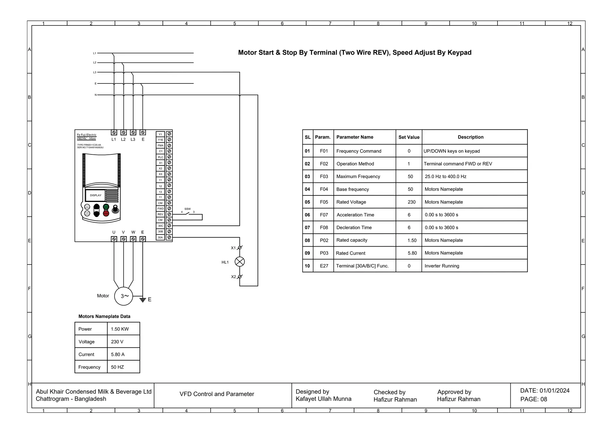 vfd diagram and control diagram with connection | PDF