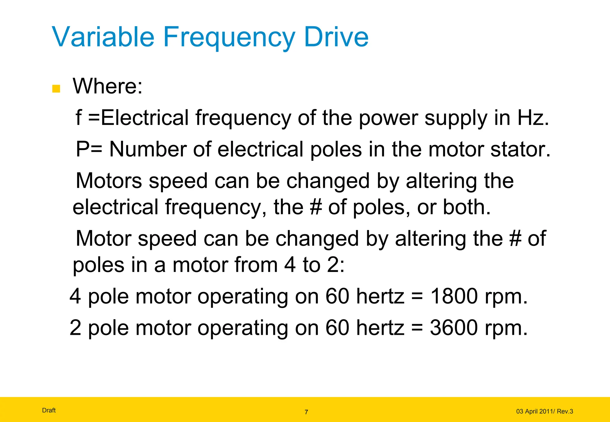 VFD Maintenance for technicians and supervisors | PPT