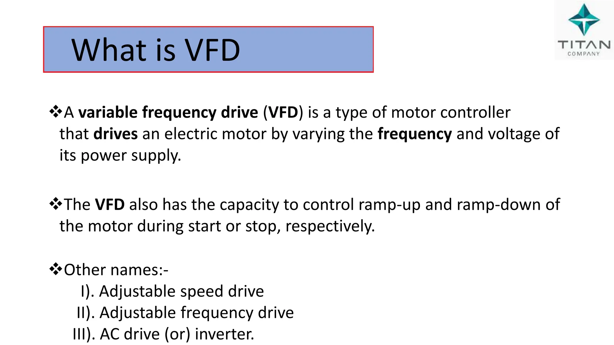 VFD SYSTEM- Variable Frequency Drive applications | PPTX | Radio ...