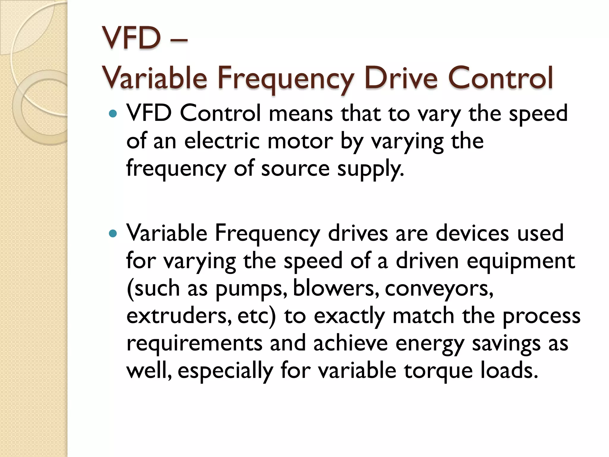 Vfd technology in hvac system | PDF