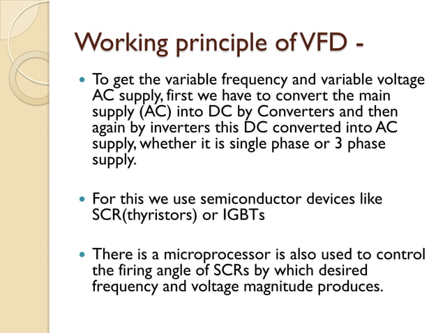Vfd technology in hvac system | PPT