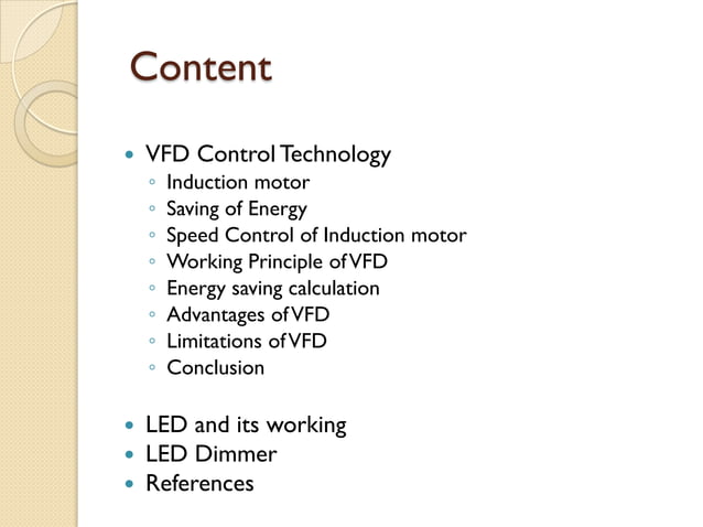 Vfd technology in hvac system | PPT