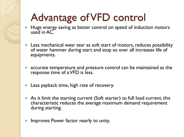 Vfd technology in hvac system | PPT
