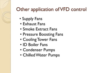 Vfd technology in hvac system | PPT