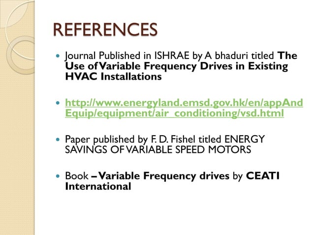 Vfd technology in hvac system | PPT