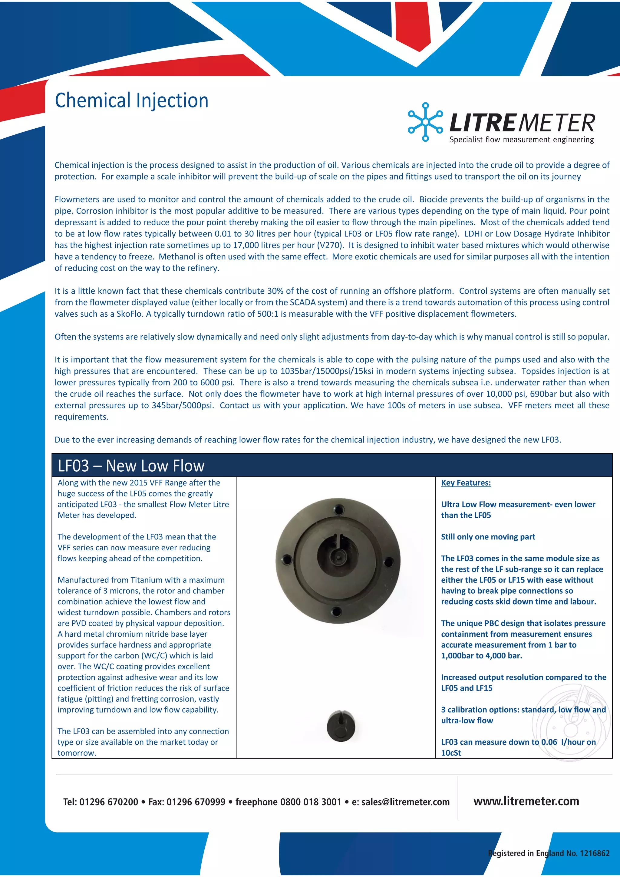 VFF Flowmeters for chemical injection | PDF