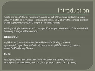 Visual Formatting Language in iOS | PPT