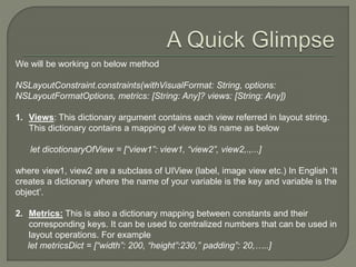 Visual Formatting Language in iOS | PPT