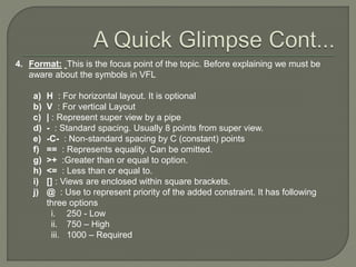 Visual Formatting Language in iOS | PPT